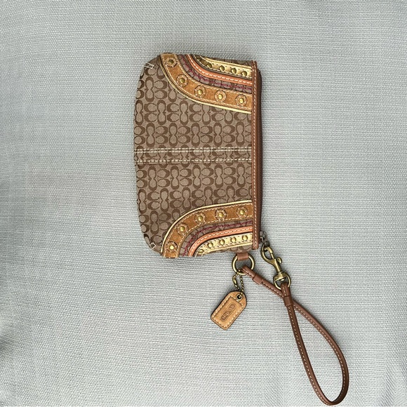 Coach | Bags | Coach Logo Wristlet Keychain | Poshmark